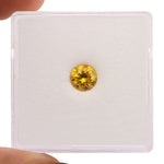 0.55 Carat Fancy Vivid Orangy Yellow Round Diamond SI1 GIA | LEIBISH