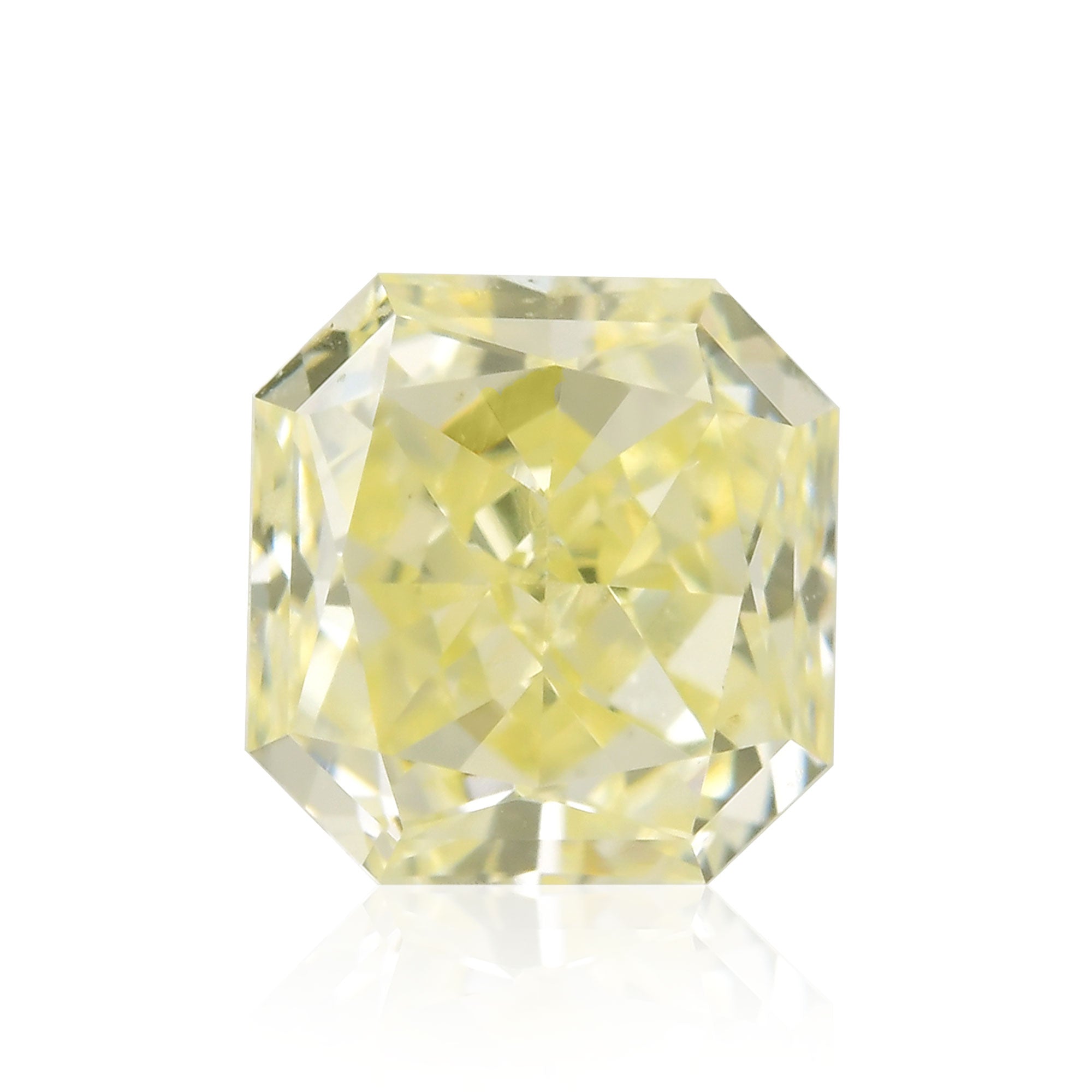 0.52 Carat Fancy Light Yellow Radiant Diamond (SI1) | LEIBISH