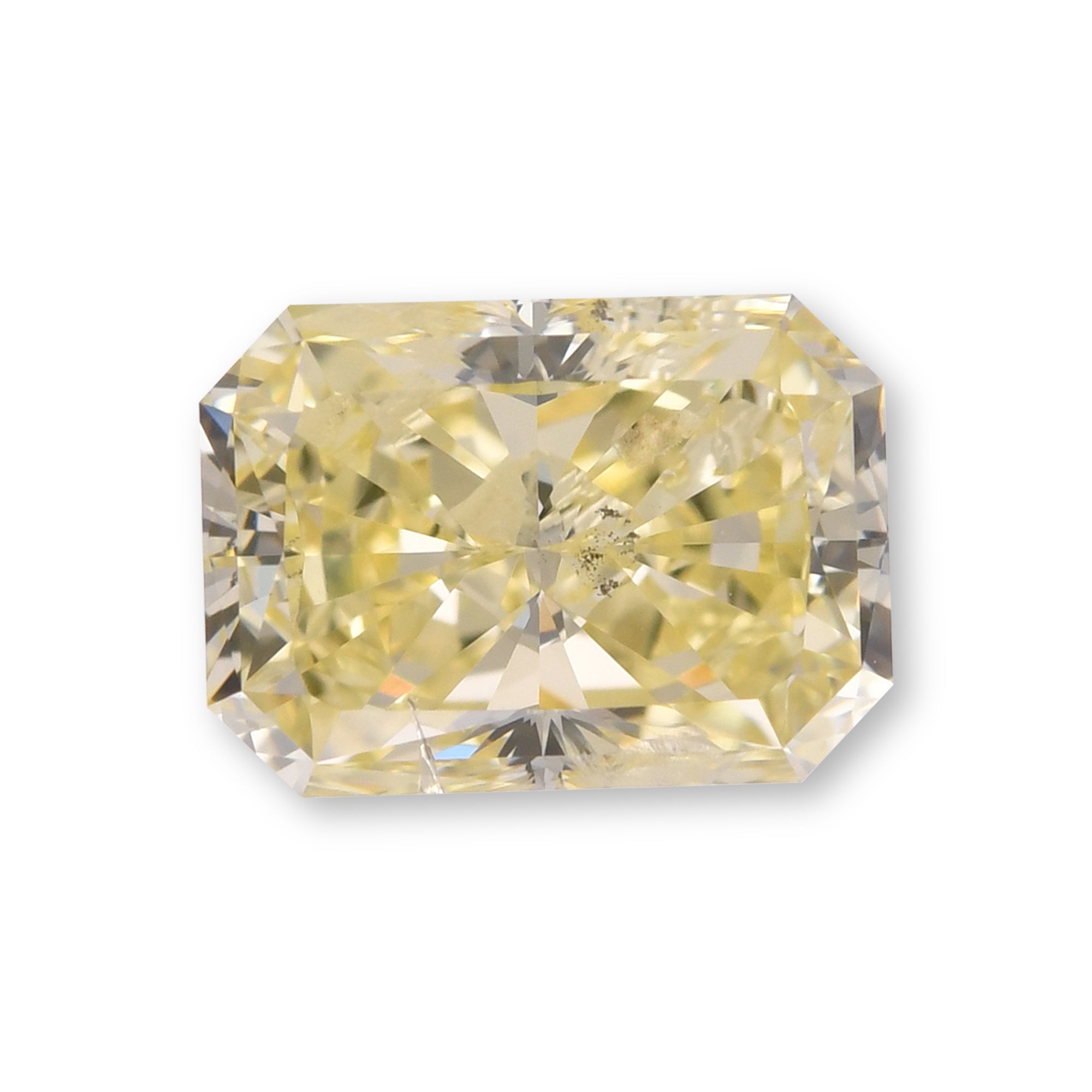 3.07 Carat Fancy Light Yellow Radiant Diamond (I1) GIA | LEIBISH