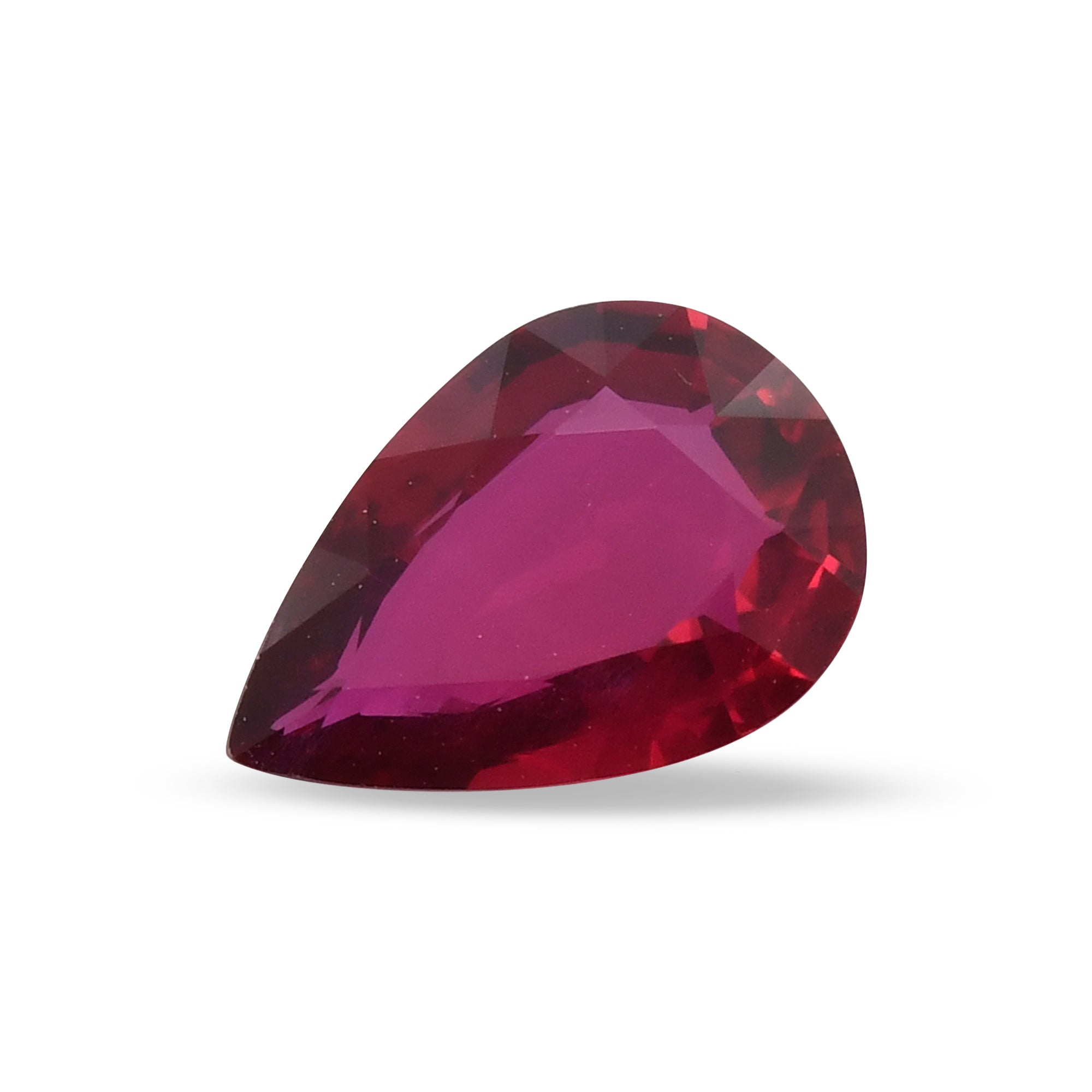 1.11 Carat Red MOZAMBICAN Pear Ruby GRS | LEIBISH