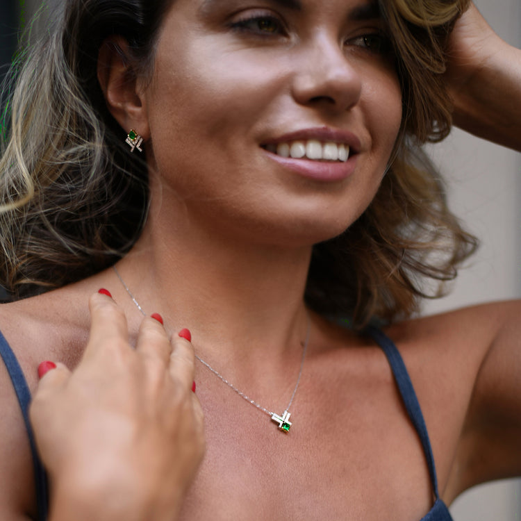 Shop Natural Emerald Earrings | LEIBISH